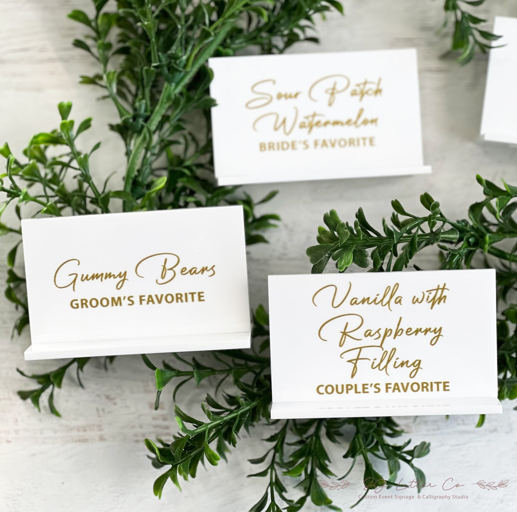 Buffet Food Acrylic Sign / Food Label Signs / Wedding Buffet Name Sign ...