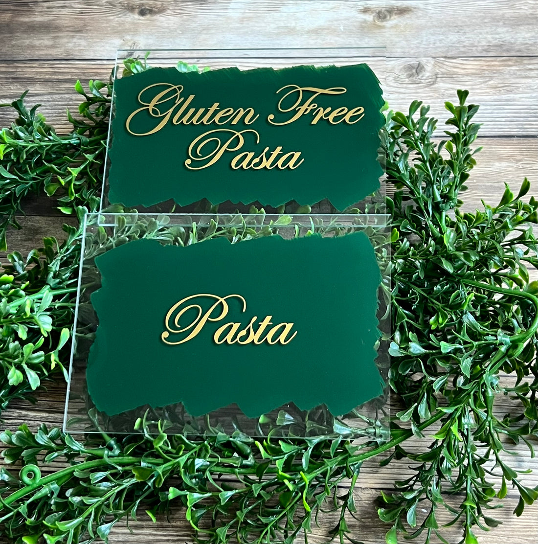 Custom Small Acrylic Table Sign | Buffet Food Table Sign | Painted Bac ...