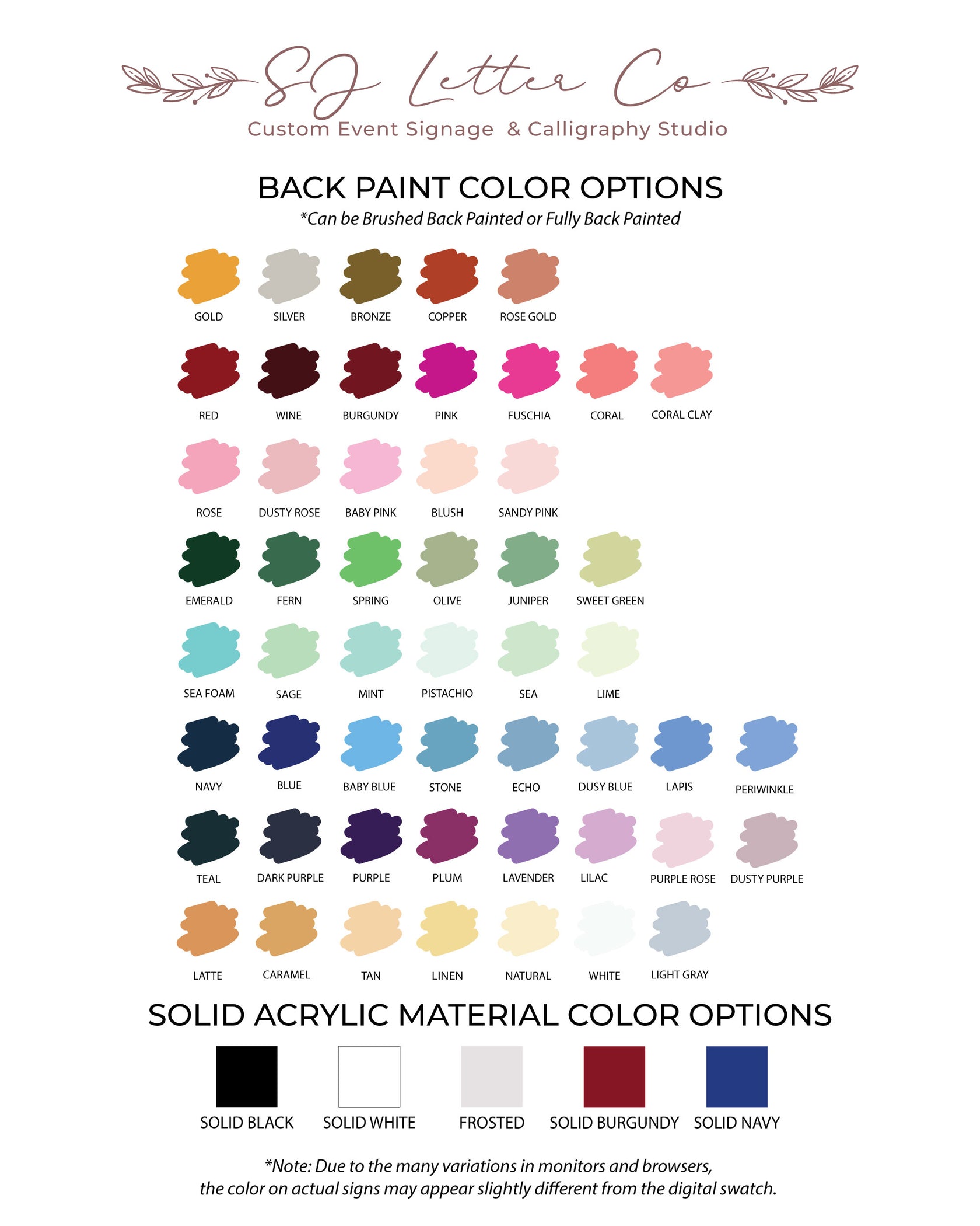 Custom Small Acrylic Table Sign | Buffet Food Table Sign | Painted Bac ...