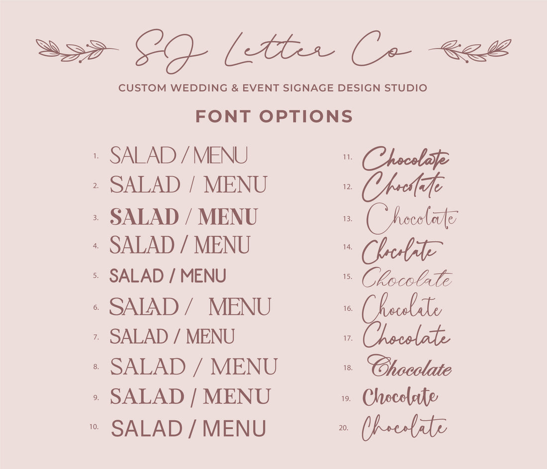 Buffet Food Acrylic Sign / Food Label Signs / Wedding Buffet Name Sign ...