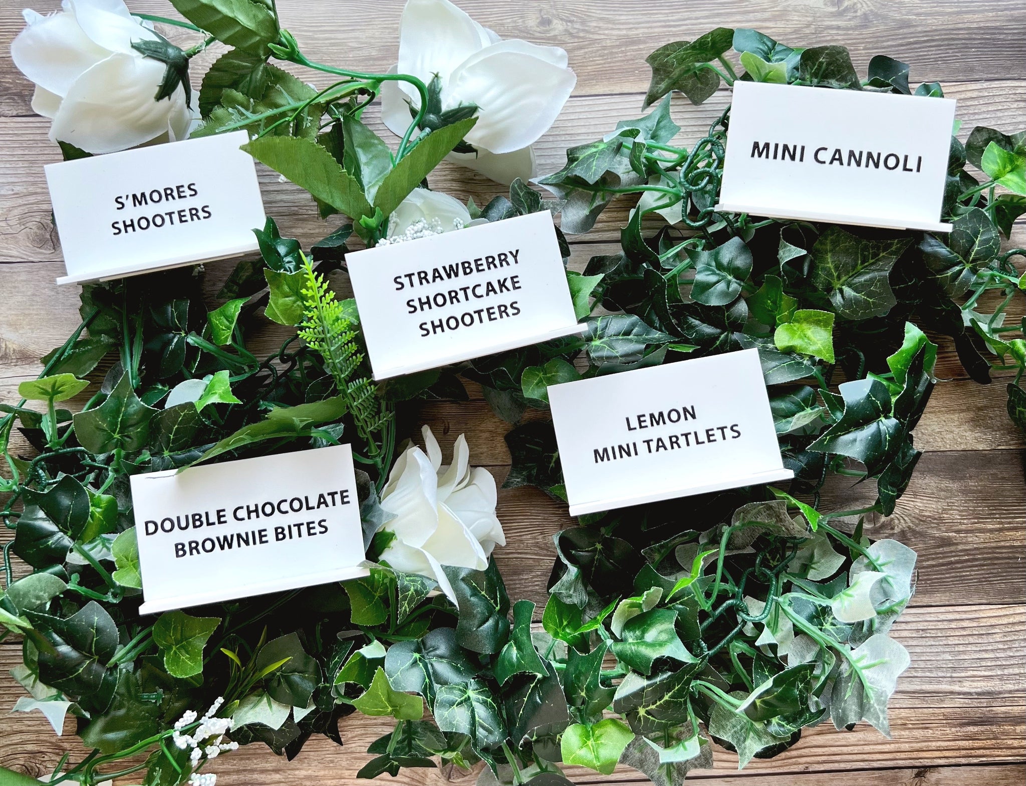 Buffet Food Acrylic Sign / Food Label Signs / Wedding Buffet Name Sign ...